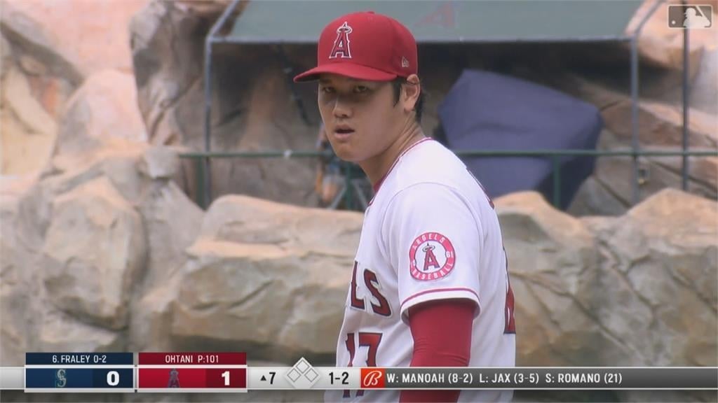 MLB／7局10K好投拿不到第10勝 大谷罕見砸球棒洩忿｜四季線上4gTV