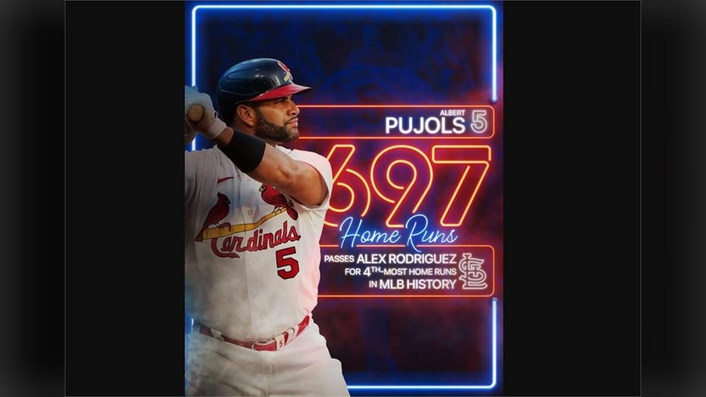 MLB／普侯斯697轟超越A-Rod 紅雀啄傷海盜｜四季線上4gTV