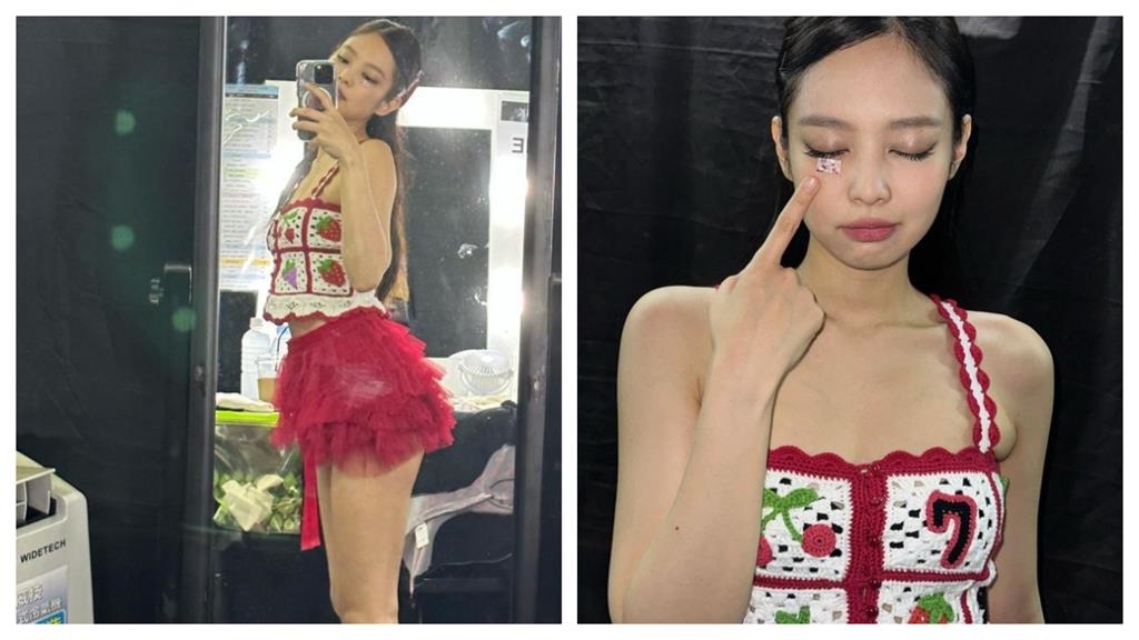 Jennie席地開坐激短裙洩「謎之陰影」！玻璃射出「真實身材」甜喊：愛高雄｜四季線上4gTV