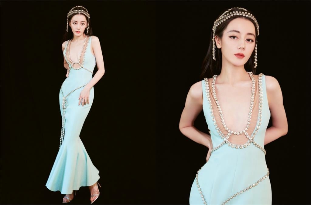 迪麗熱巴扮美人魚太火辣！水鑽禮服「胸前開U」全看光網嗨：女神降臨｜四季線上4gTV