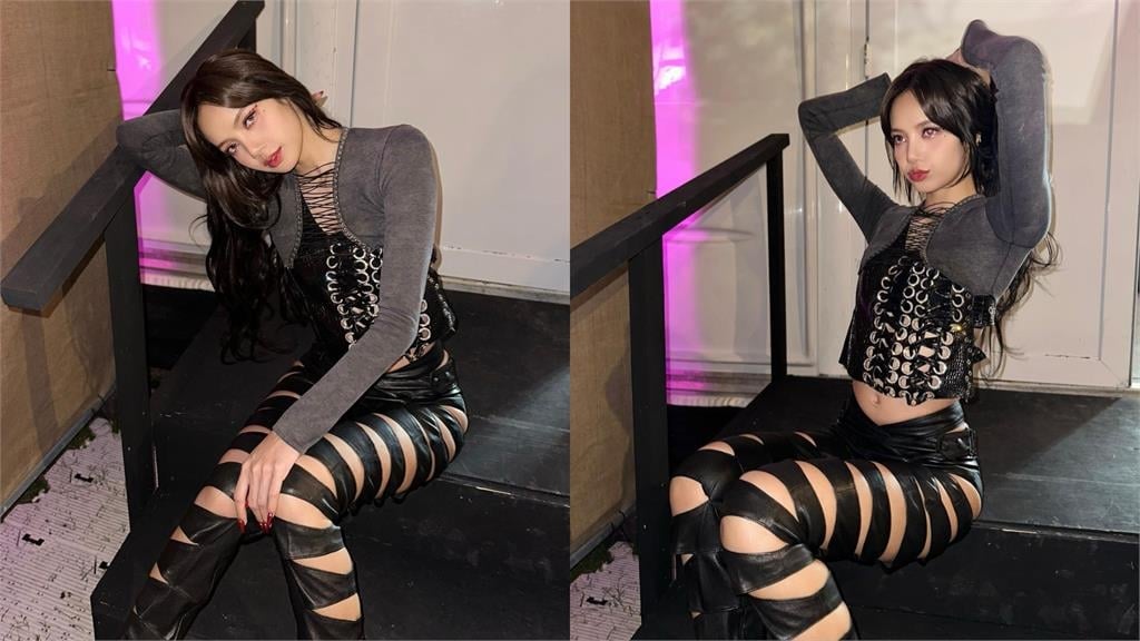 Lisa皮褲「辣割11洞」緊勒側臀！「神級美腿炸出」輾壓全場685萬網搶看｜四季線上4gTV