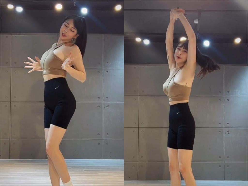 梓梓穿激辣「X型運動Bra」！嗨跳韓舞「小碎步狂抖」網暈：好蹦｜四季線上4gTV