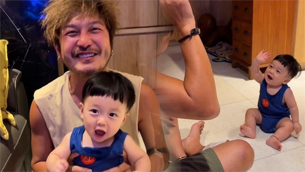 奶爸KID教8個月大兒舉手說嗨 他「誠意滿滿」模仿萌翻｜四季線上4gTV