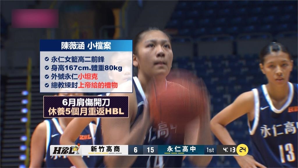 「小坦克」化危機為轉機 陳薇涵率永仁闖HBL女生組八強｜四季線上4gTV