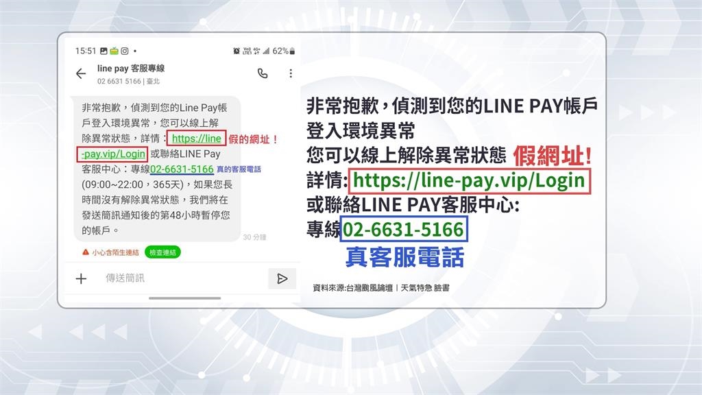 詐騙新招！LINE Pay「假網址真客服」 專家：認明這點可防範｜四季線上4gTV