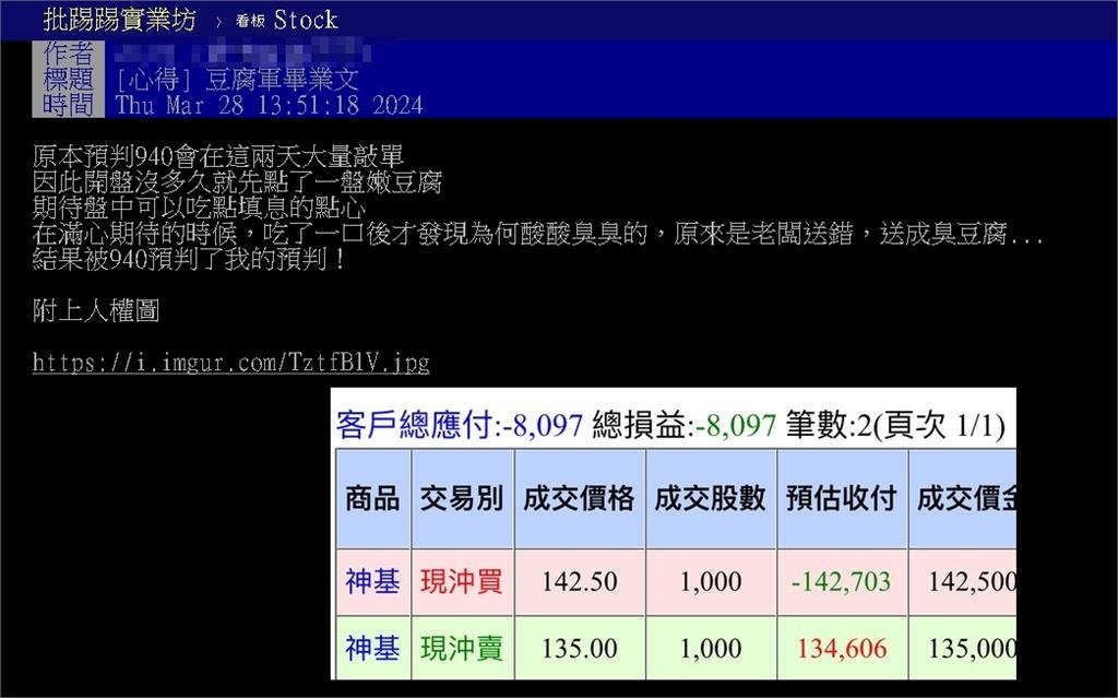 他買00940成分股「想吃嫩豆腐」！虧損8千「急喊畢業」網看傻：快回來｜四季線上4gTV