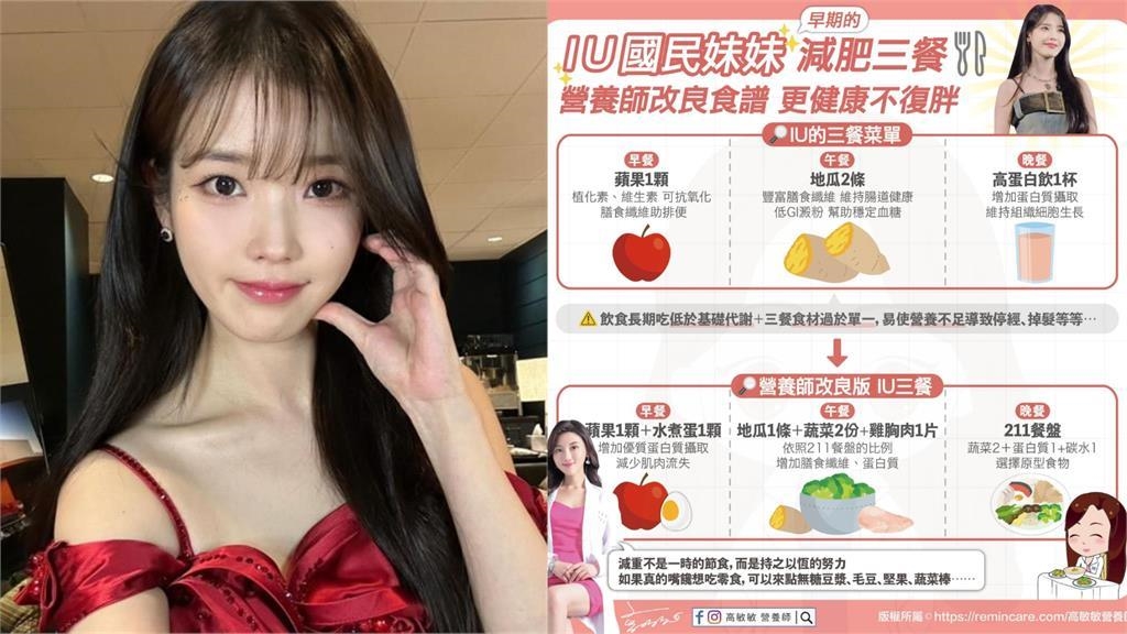 國民妹妹出道時狂甩14kg「臉從U→V」！營養師曝「改良版IU減重菜單」｜四季線上4gTV